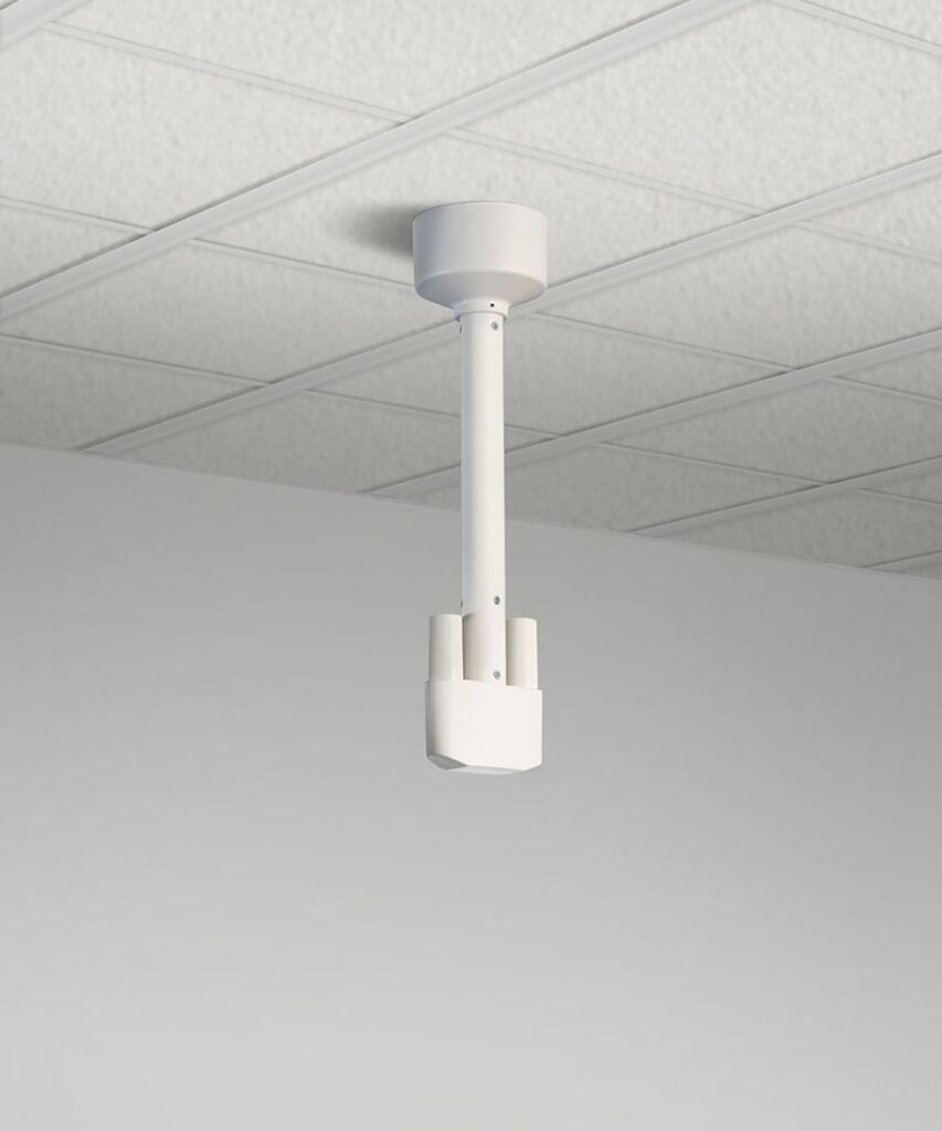 Ceiling column with twin pivots - Kenex