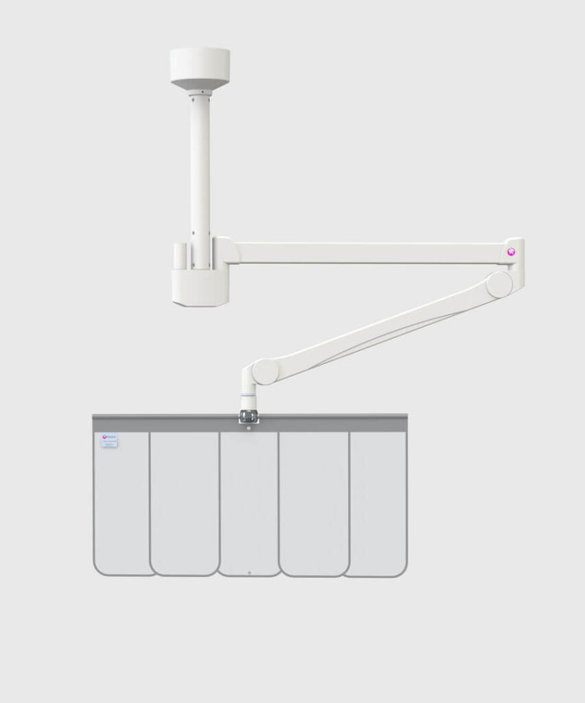 Overhead flexible lead shield - Kenex