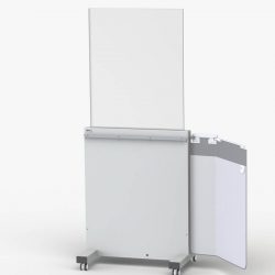 Mobile lead shield, height adjustable - Kenex