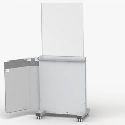 Mobile lead shield, height adjustable - Kenex