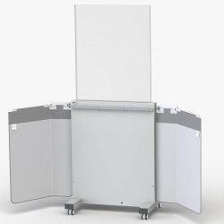 Mobile lead shield, height adjustable - Kenex