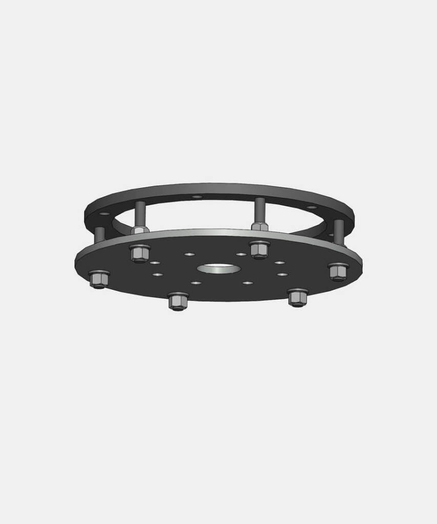 Ceiling anchorage ring and plate - Kenex